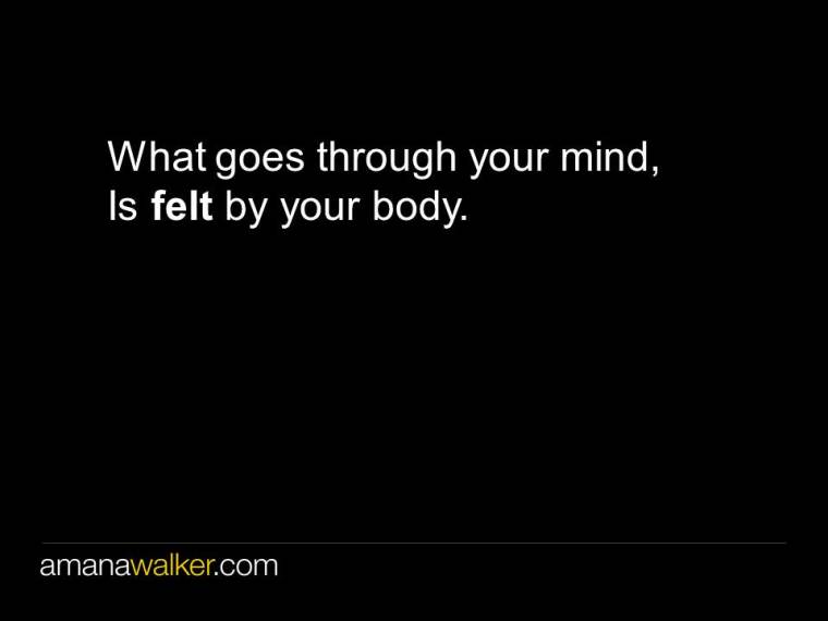 What goes through your mind? - Amana Walker